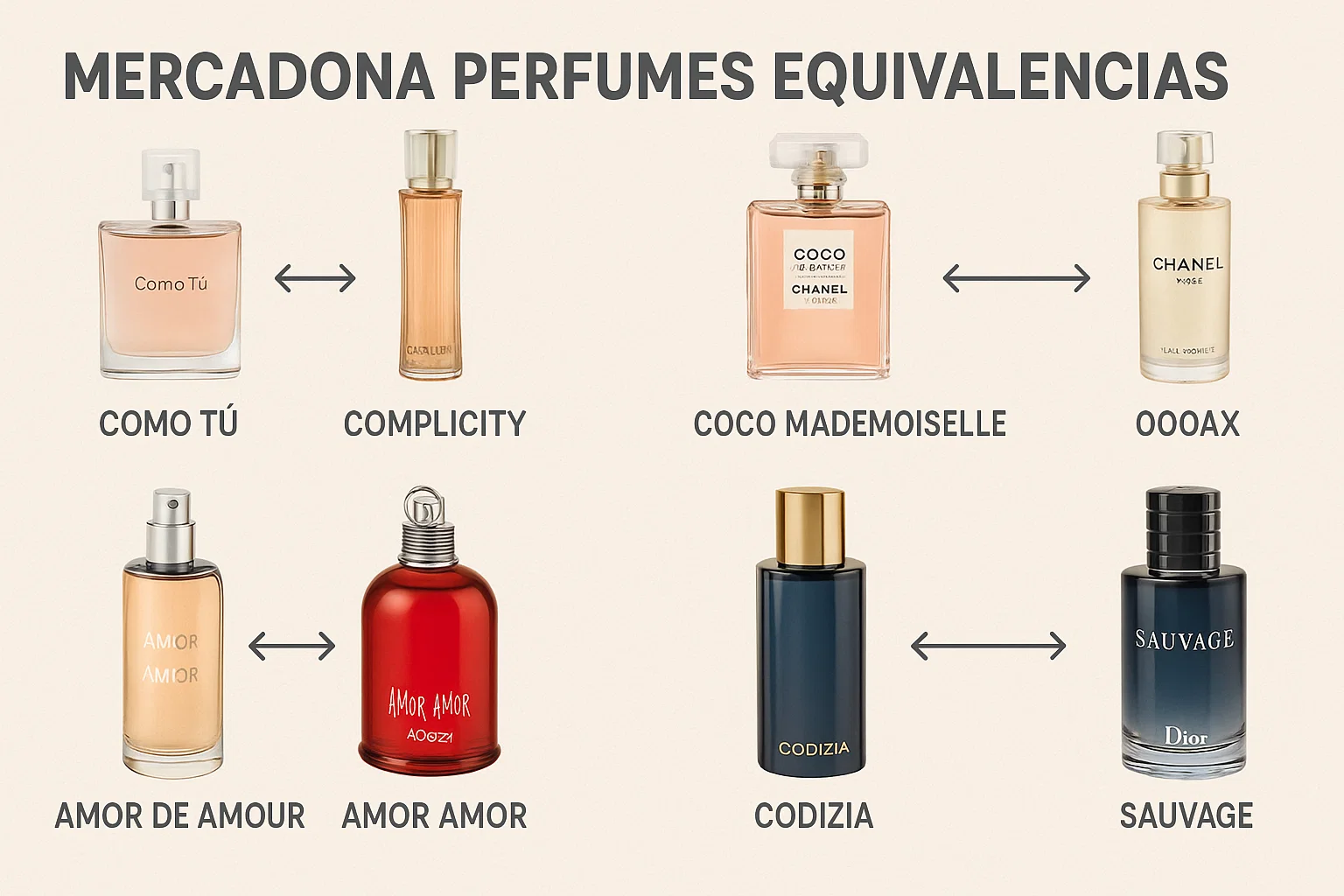Equivalências de perfumes do Mercadona | Blog dos Perfumes
